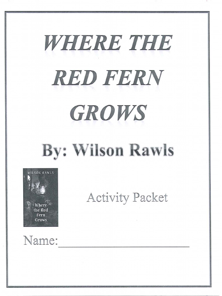Red Fern Activity Packet | PDF