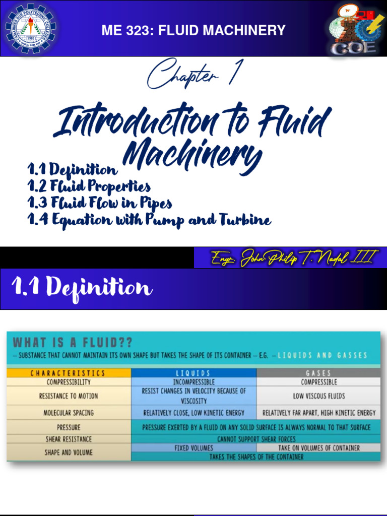 Chapter 1 - Introduction To Fluid Machinery | PDF | Pump | Fluid Dynamics