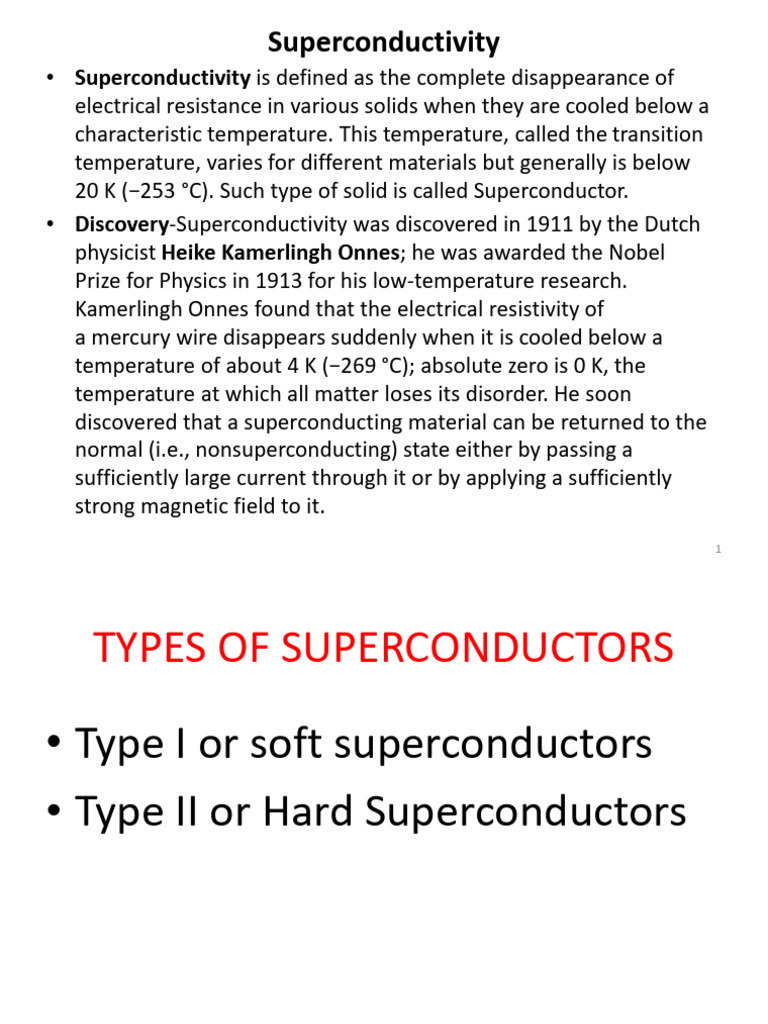 Understanding Superconductivity Basics | PDF | Superconductivity | Physical Chemistry