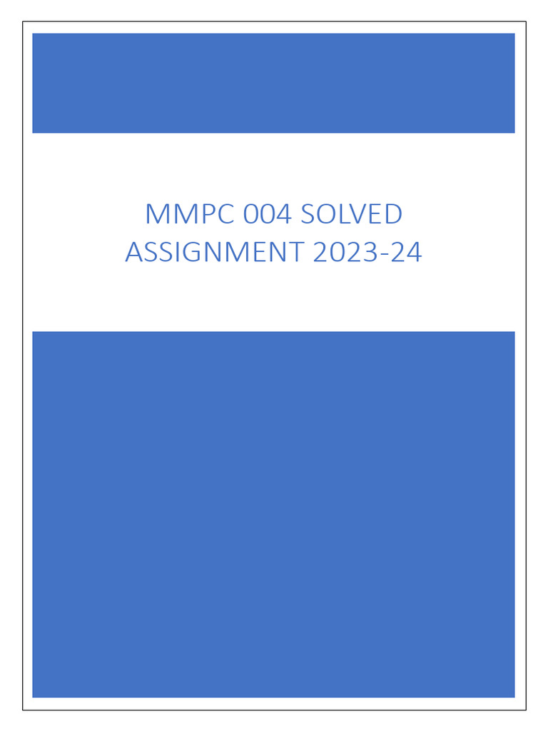 MMPC 4 em 2023 24 | Download Free PDF | Debits And Credits | Financial Statement