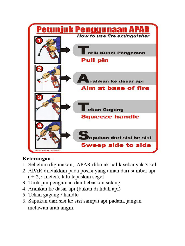Poster Penggunaan Apar | PDF