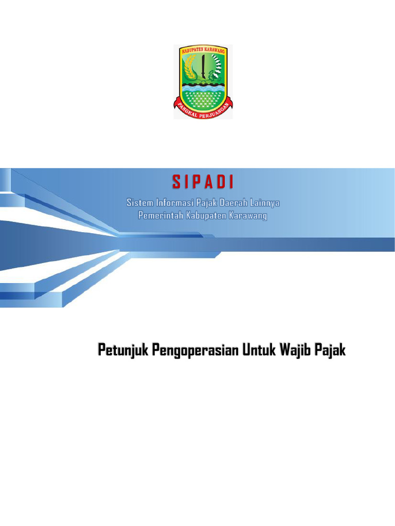 Panduan Login dan Operasi SIPADI Karawang | PDF