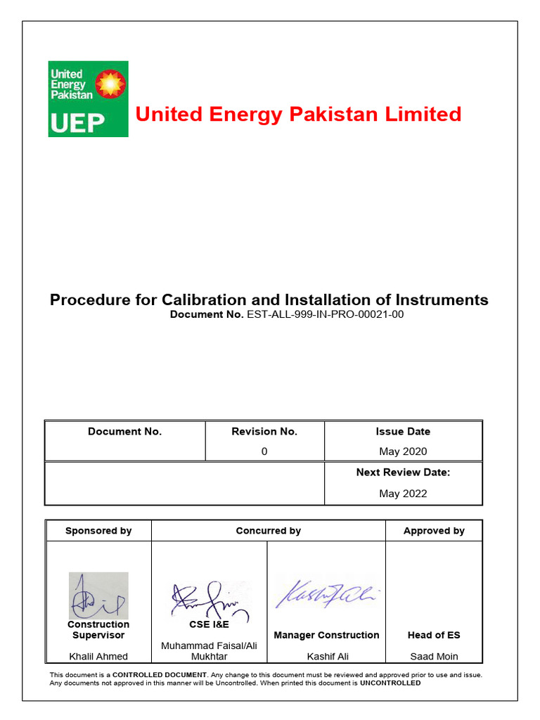 Instrument Calibration & Installation Guide | PDF | Pipe (Fluid ...