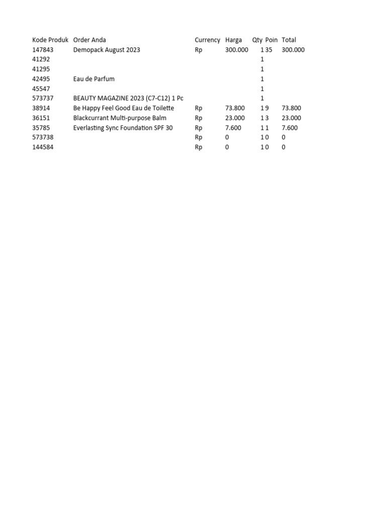 Order Details PDF