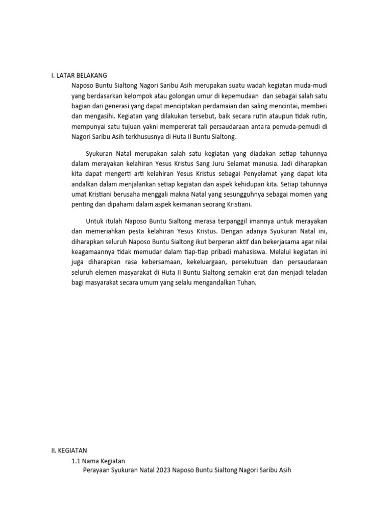 Edit Proposal Napos | PDF