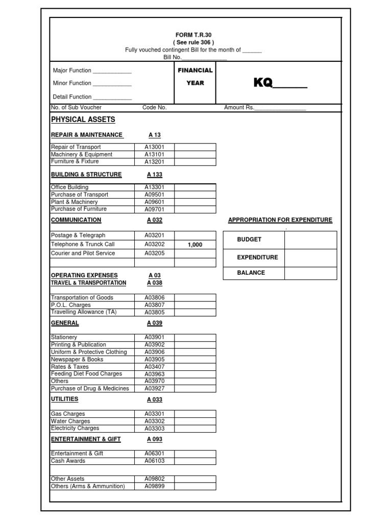 Contingent Bill TR 30 Mg6yan | PDF | Expense | Voucher