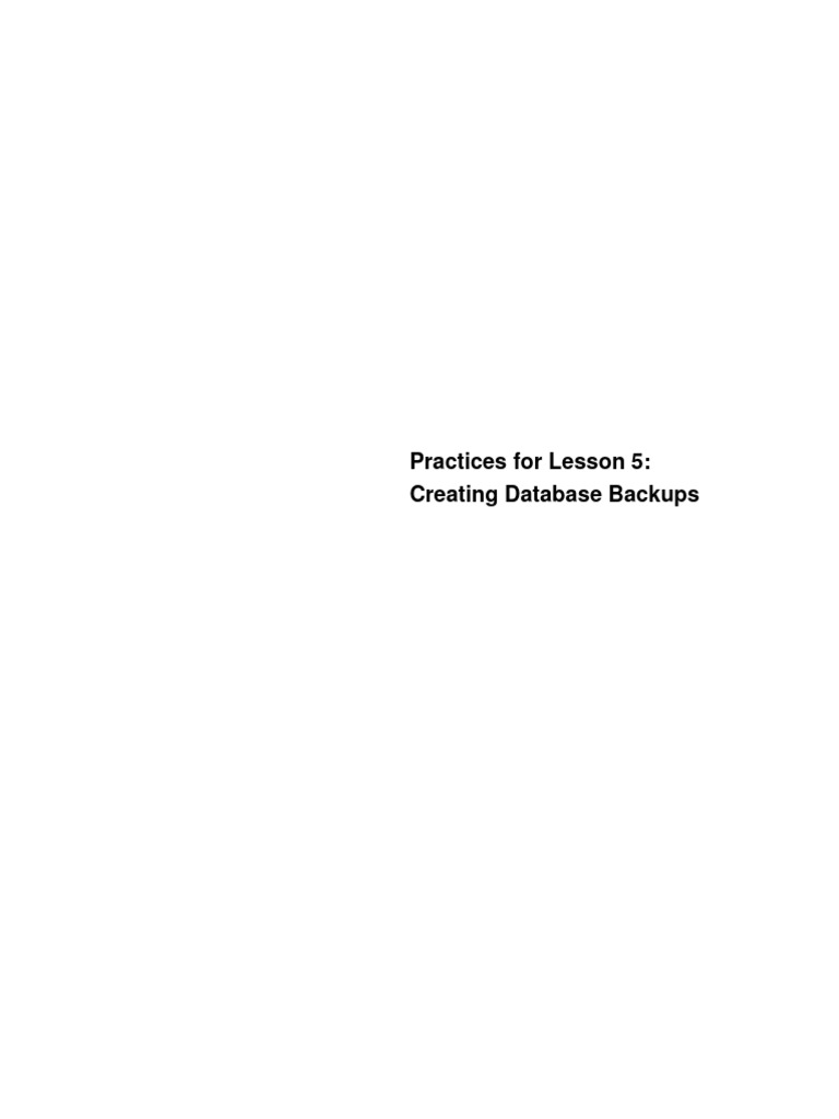 Lab-05-Creating Database Backups | PDF | Backup | Databases Lab-05-Creating Database Backups | PDF | Backup | Databases