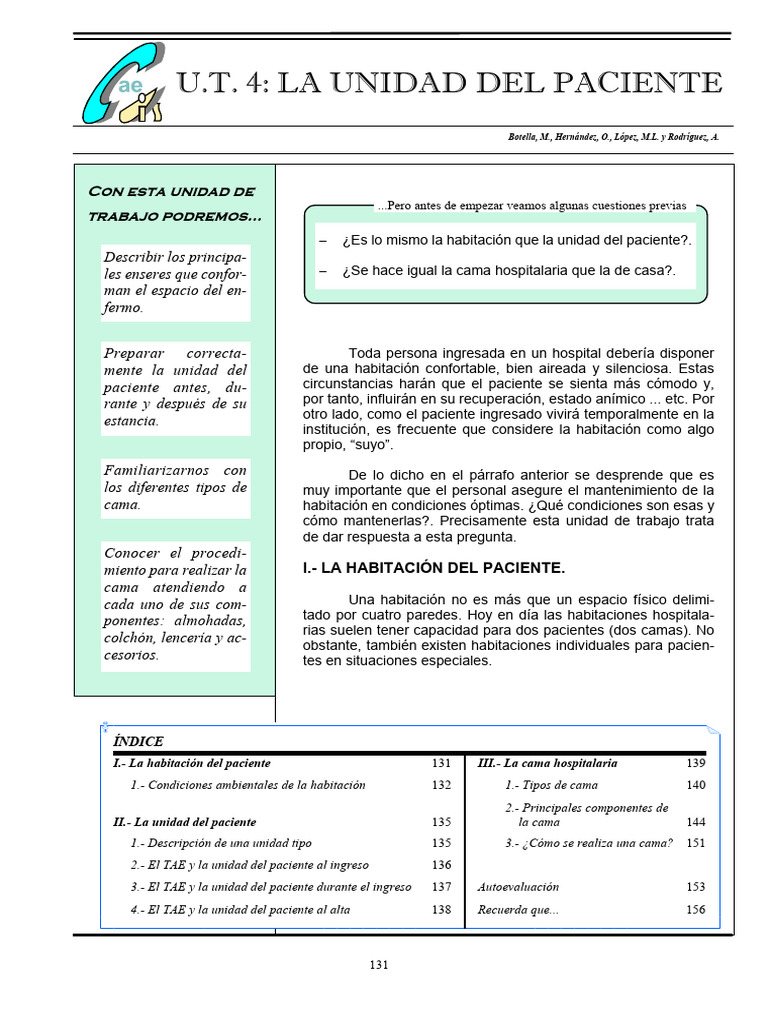 U.t.1 Unidad Del Paciente | PDF | Colchón