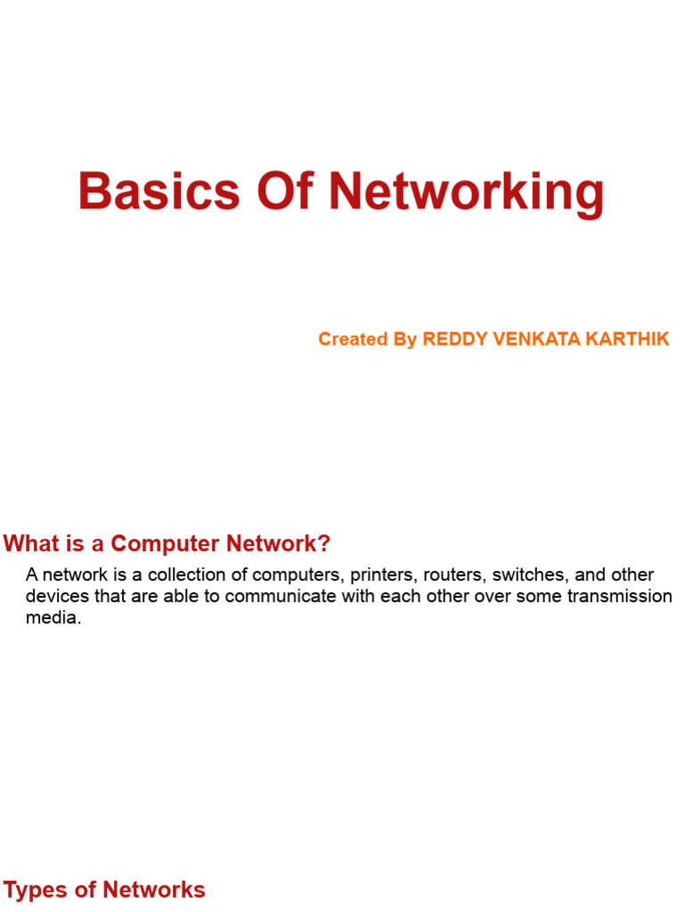 Basics Of Networking and routing | PDF | Routing | Computer Network