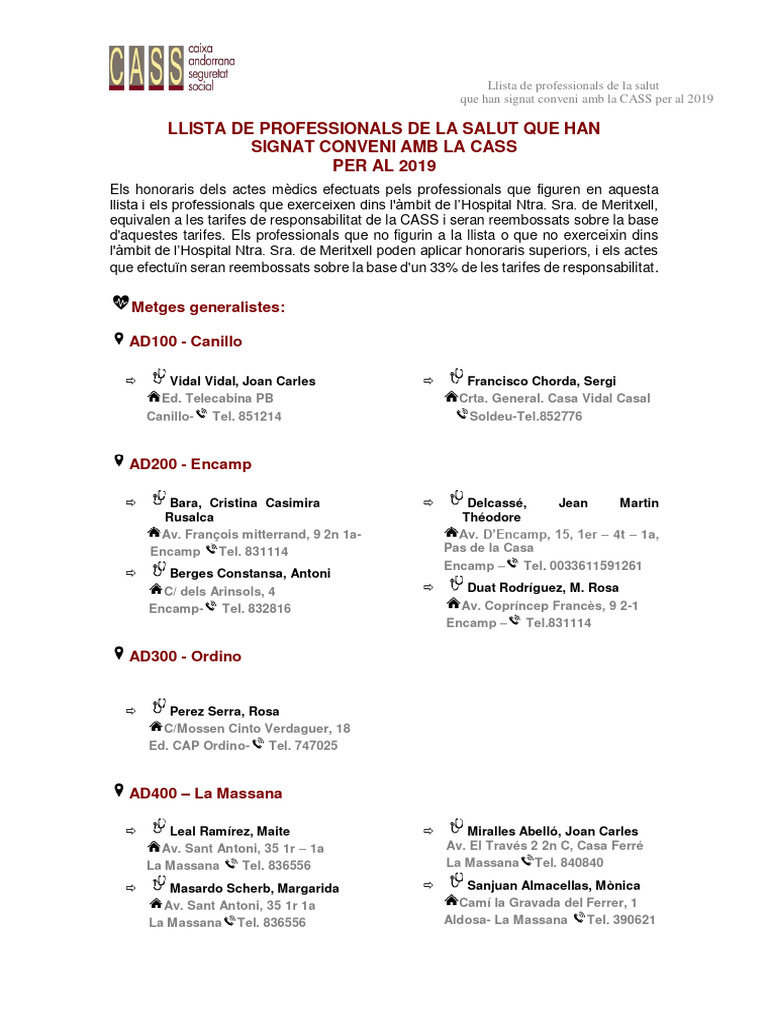 Metges Generalistes | PDF