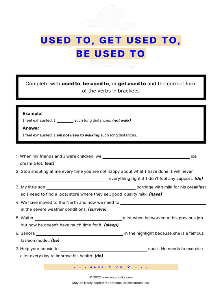 Used To Get Used To Be Used To Exercise 2 - 231018 - 082552 | PDF