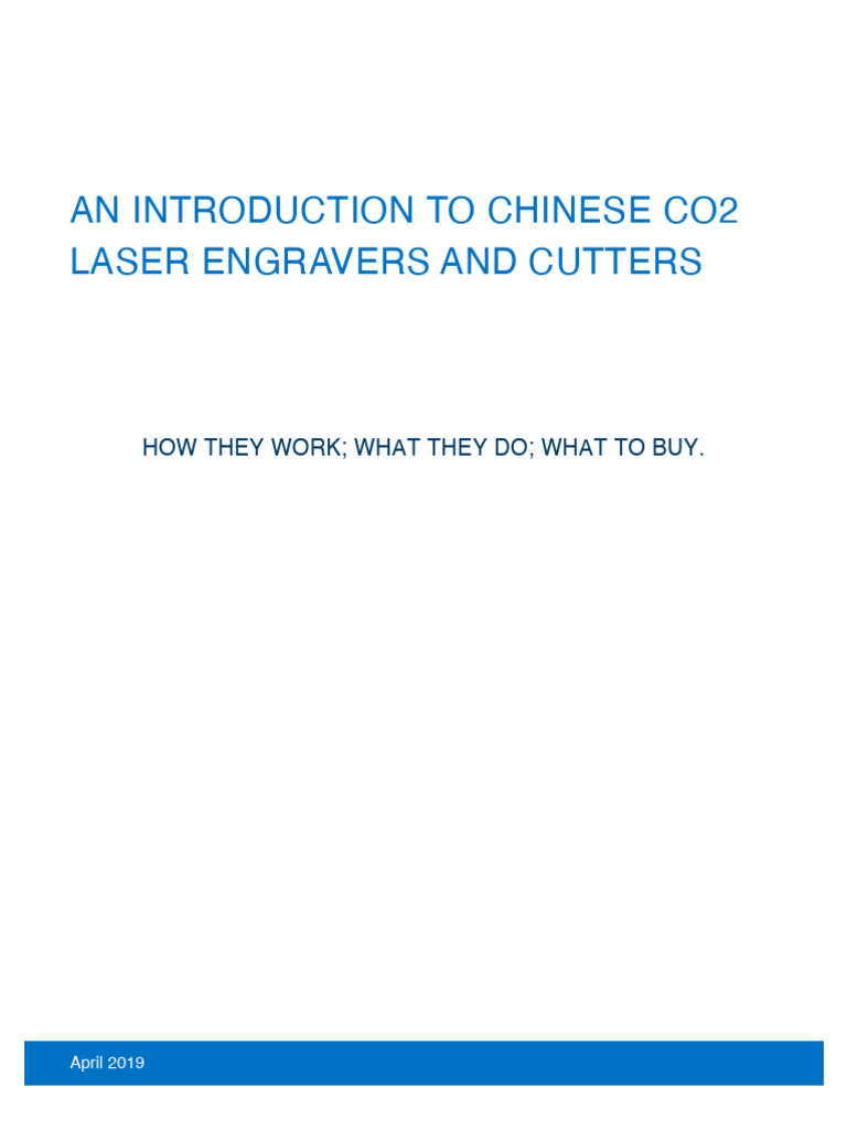 An Introduction To Chinese Co2 Laser Engravers and Cutters | PDF ...