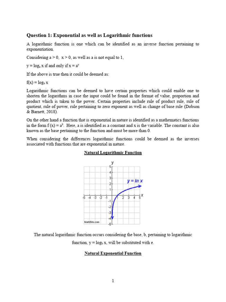 MATH21 | PDF | Function (Mathematics) | Logarithm