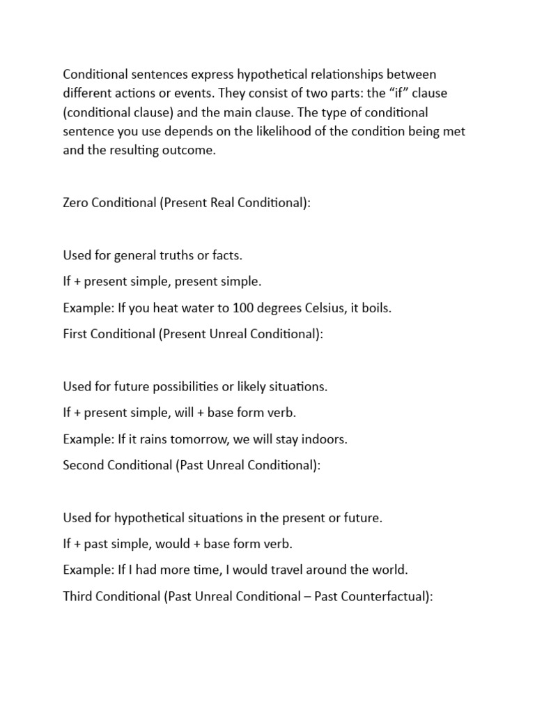 Conditional Sentence | Download Free PDF | Syntax | Language Mechanics