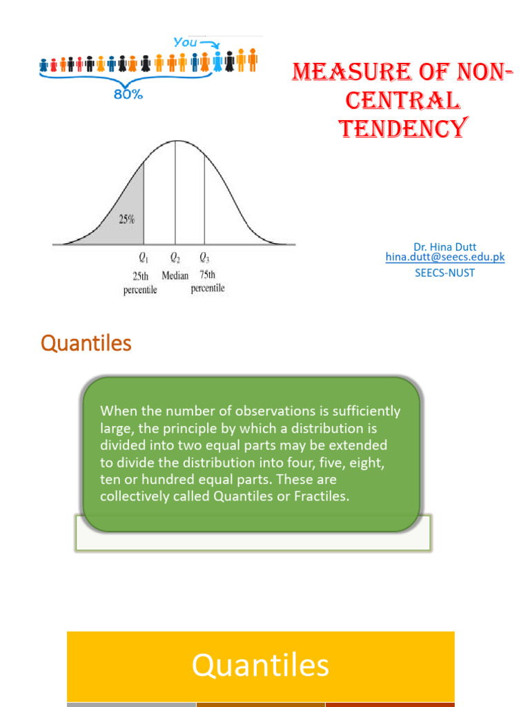 Measure of Non-Central Tendency | PDF | Quantile | Quartile