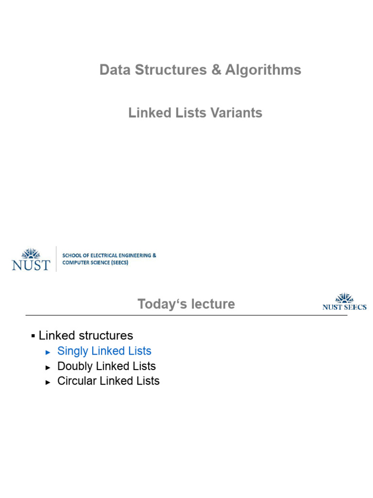 05 Linkedlists Variants Pdf Data Management Computer Programming