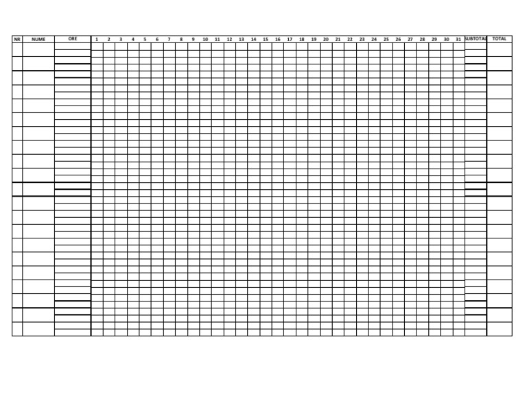 Model Pontaj Constructii | PDF