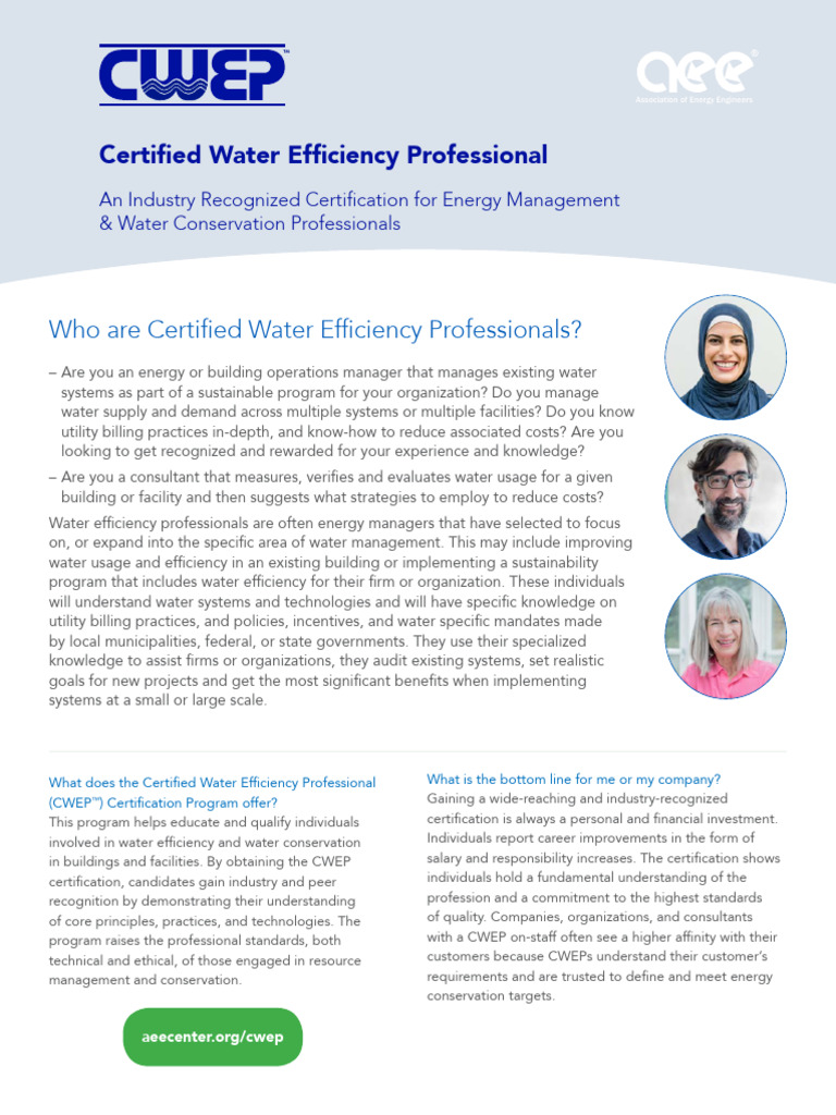 Cert Cwep 04 2020 | PDF | Water Conservation | Professional Certification