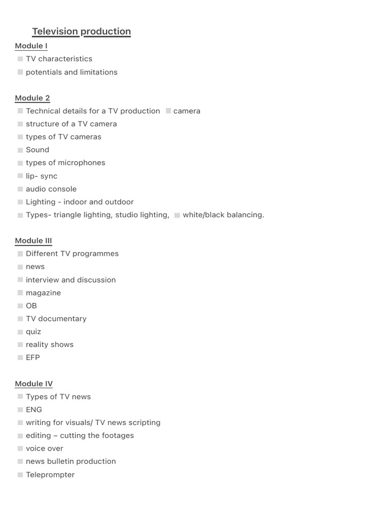 Television Production | PDF | Computers