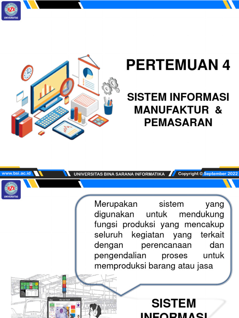 Pertemuan 4: Sistem Informasi Manufaktur & Pemasaran | PDF