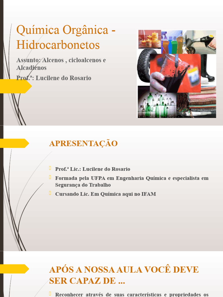 Química Orgânica - alcenos alcadienos e cicloalcenos | PDF | Alceno ...