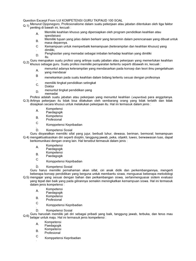 Contoh Soal Ujikom Tk Pdf