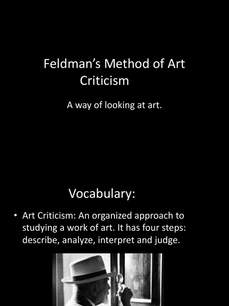 Feldman's Method of Art Criticism | PDF | Works Of Art | Paintings
