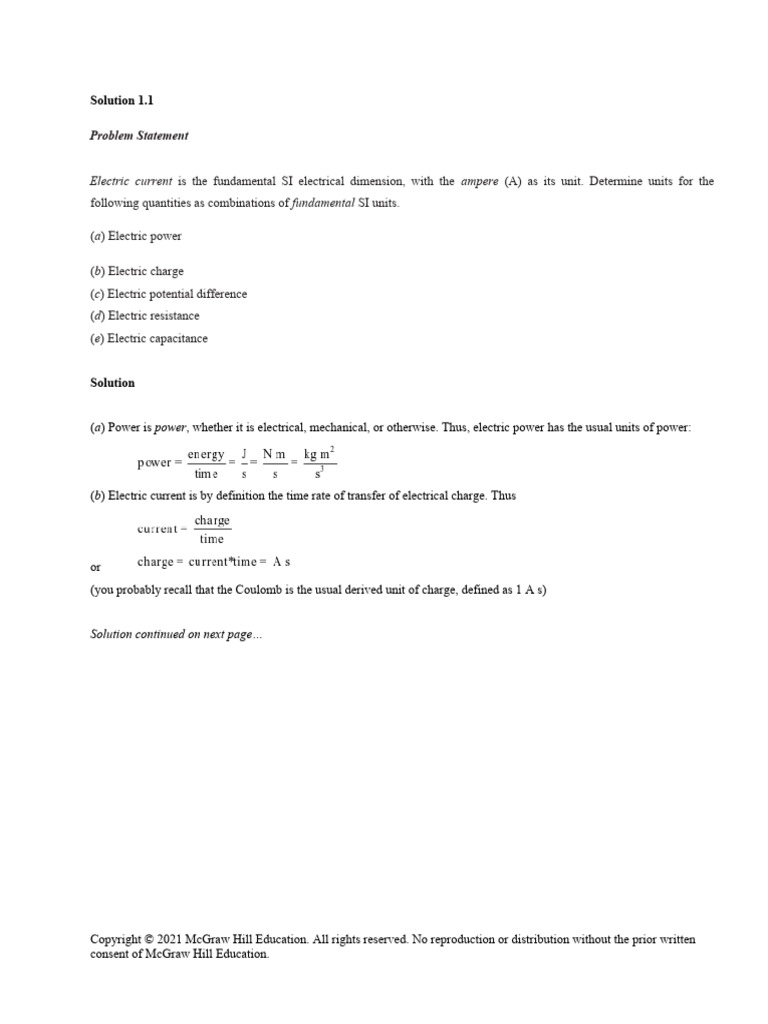 Sample For Solution Manual Introduction To Chemical Engineering ...
