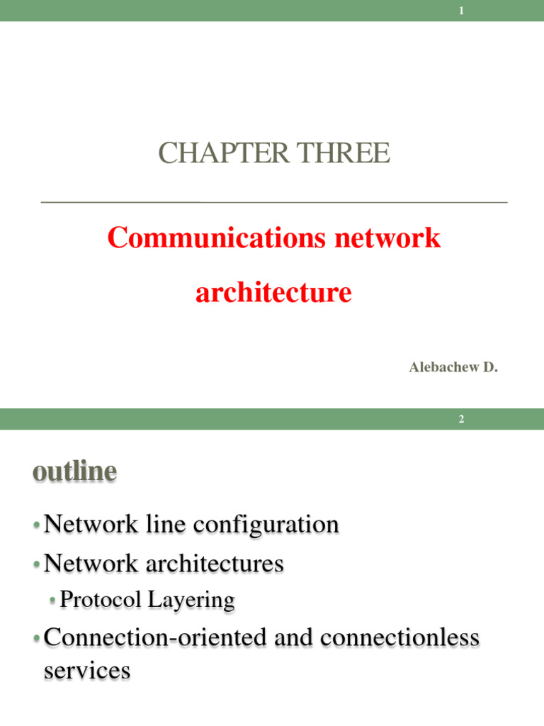 CHAPTER 3 Communications Network Architecture | PDF | Osi Model | Computer Network