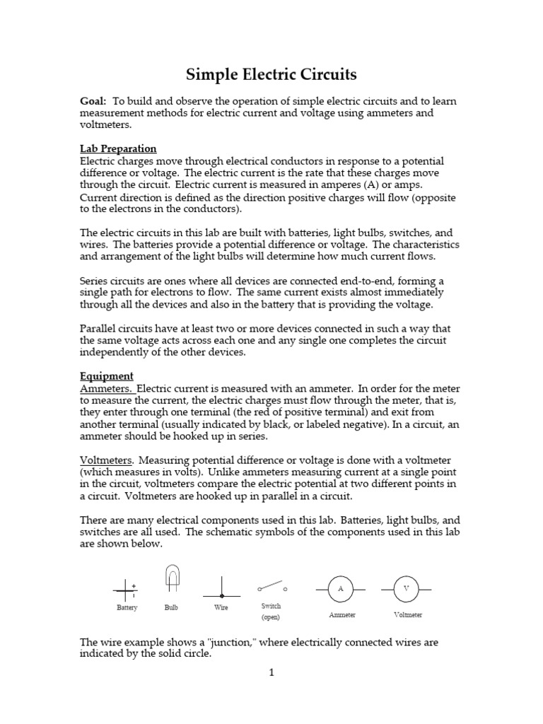 Lab 2 Simple Electric Circuits | PDF | Series And Parallel Circuits ...