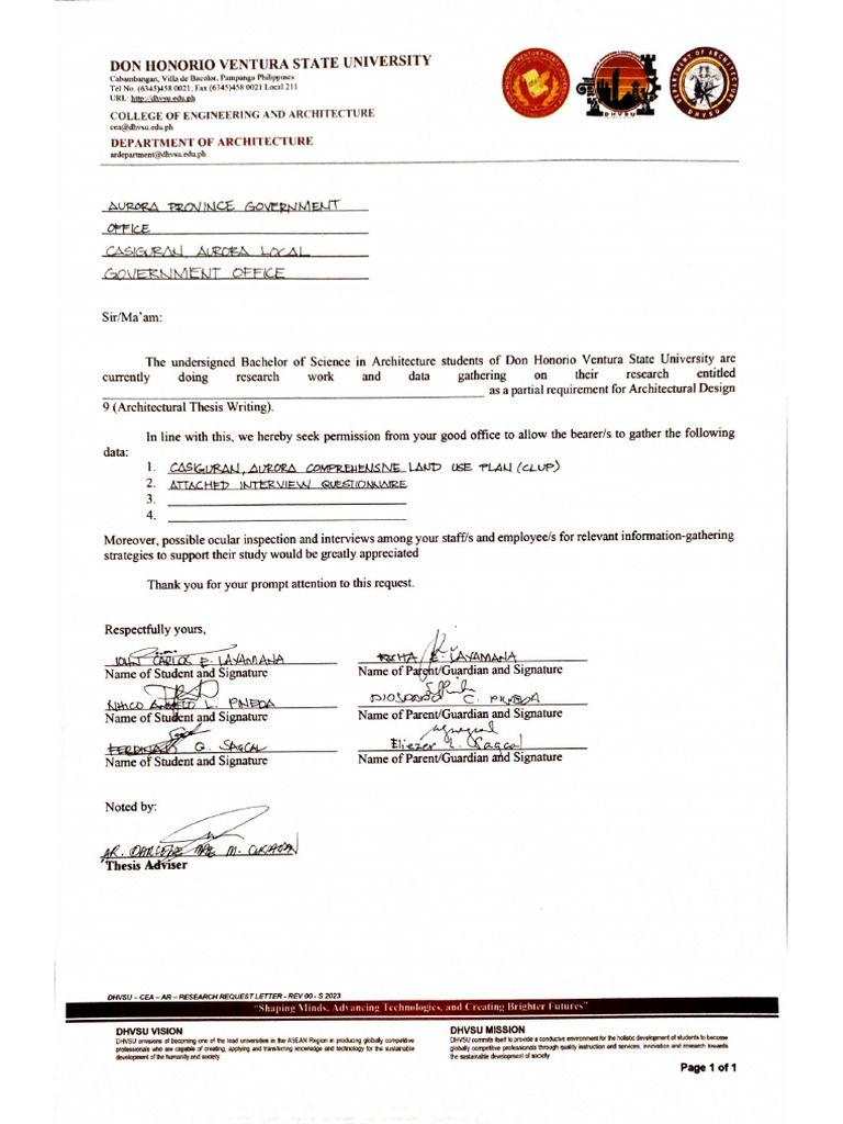 On-Site Data Gathering Request Letter | PDF