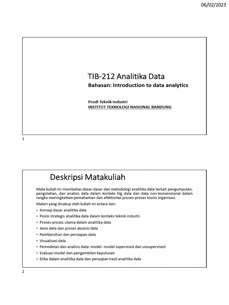 01-Introduction To Data Analytics | PDF | Data Management | Analysis