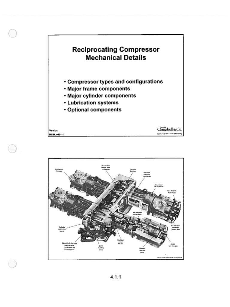 Reciprocating Compressors Presentation | PDF