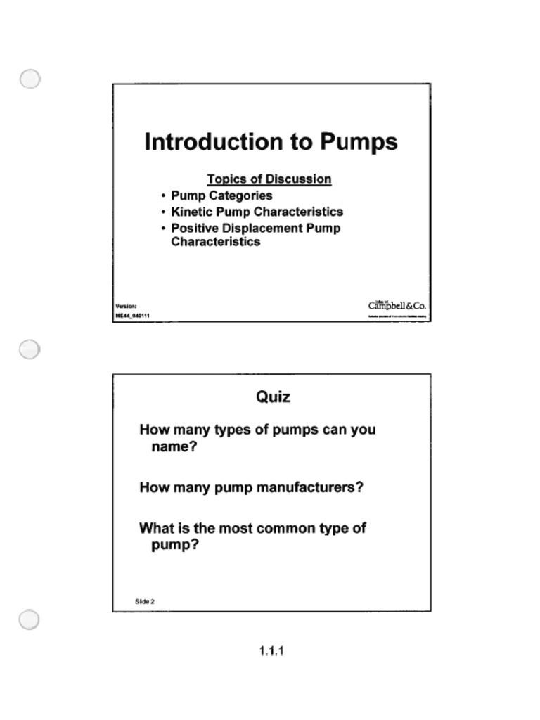 Pumps Presentation | PDF