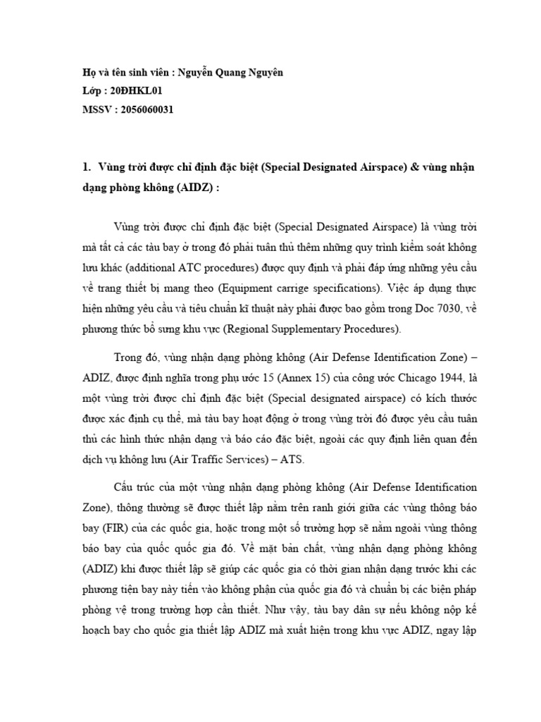 ADIZ & Conditional Routes | PDF