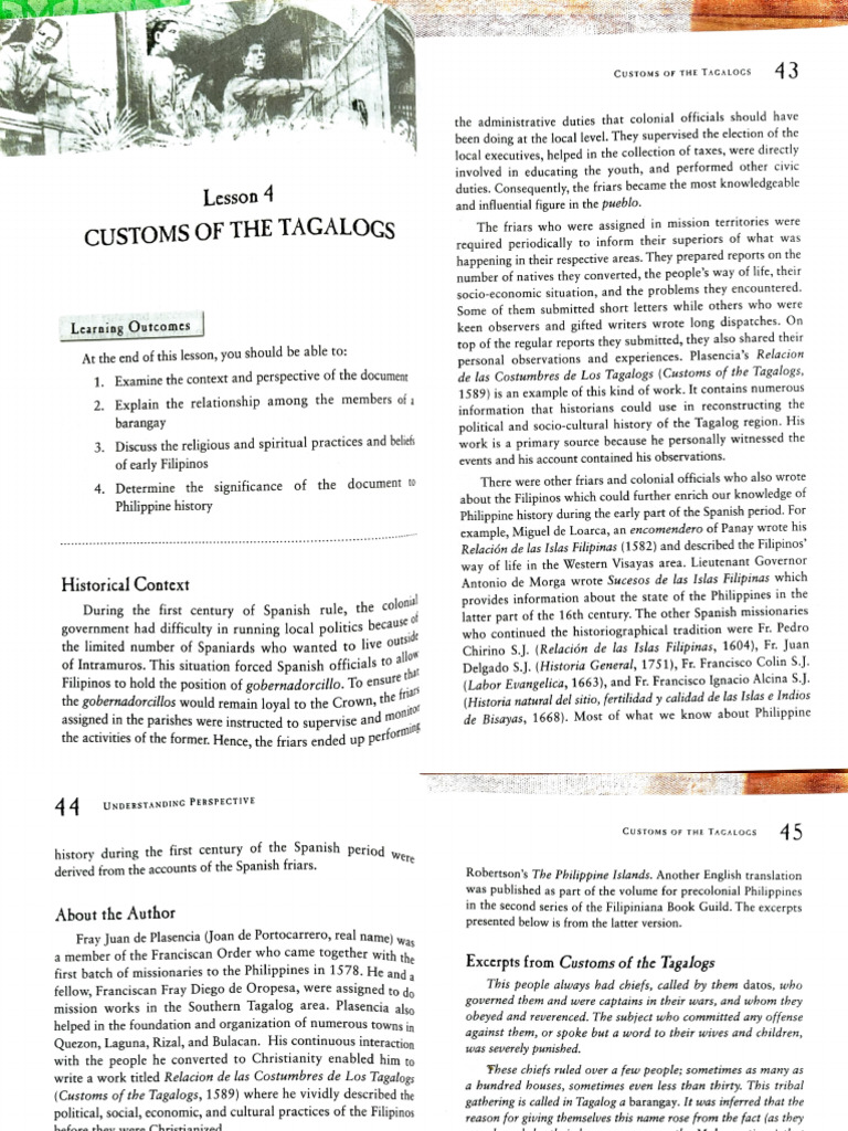 Customs of The Tagalogs - Juan de Plasencia | PDF | Philippines