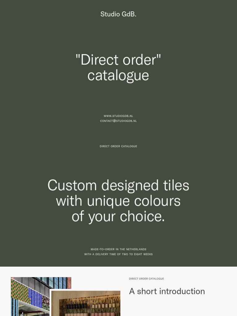 Studio GdB-Direct Order Catalogue Okt23 | PDF | Tile | Blue