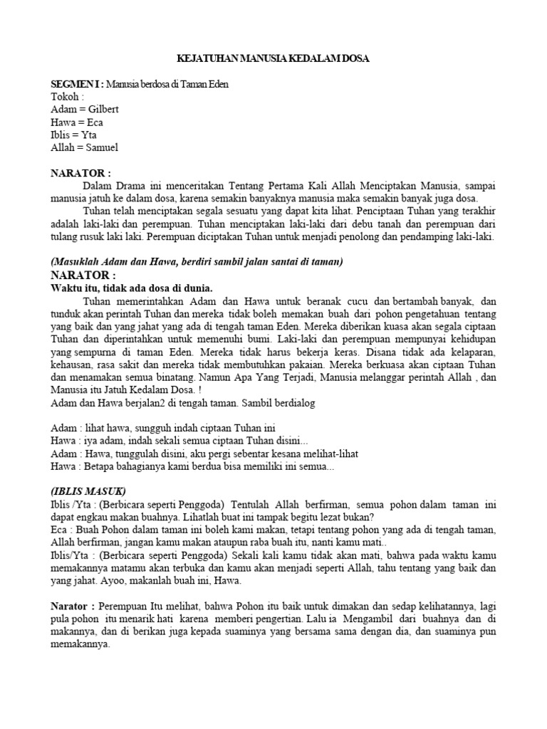 Kejatuhan Manusia Kedalam Dosa | PDF
