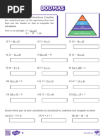 BODMAS Questions | PDF | Mathematics