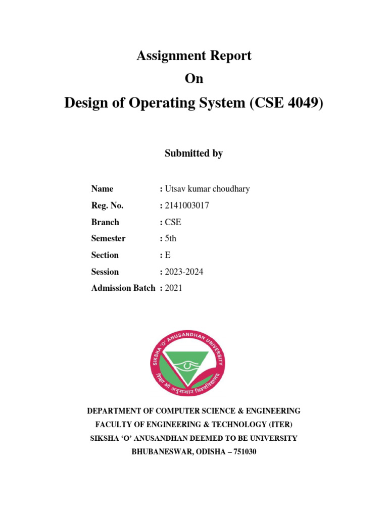 DOS Assignment 01 | PDF | Computer File | Computer Engineering