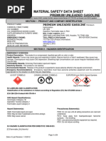 MSDS NP Unleaded Petrol | PDF | Gasoline | Benzene
