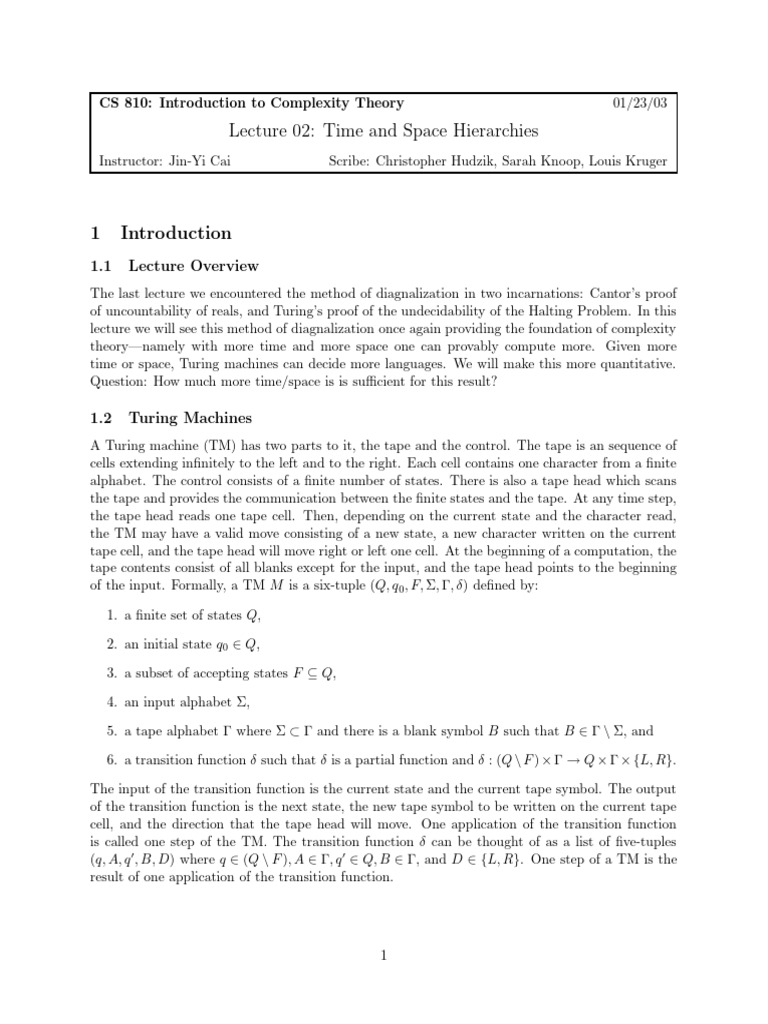 Lecture 02 | PDF | Computational Complexity Theory | Function (Mathematics) Lecture 02 | PDF | Computational Complexity Theory | Function (Mathematics)