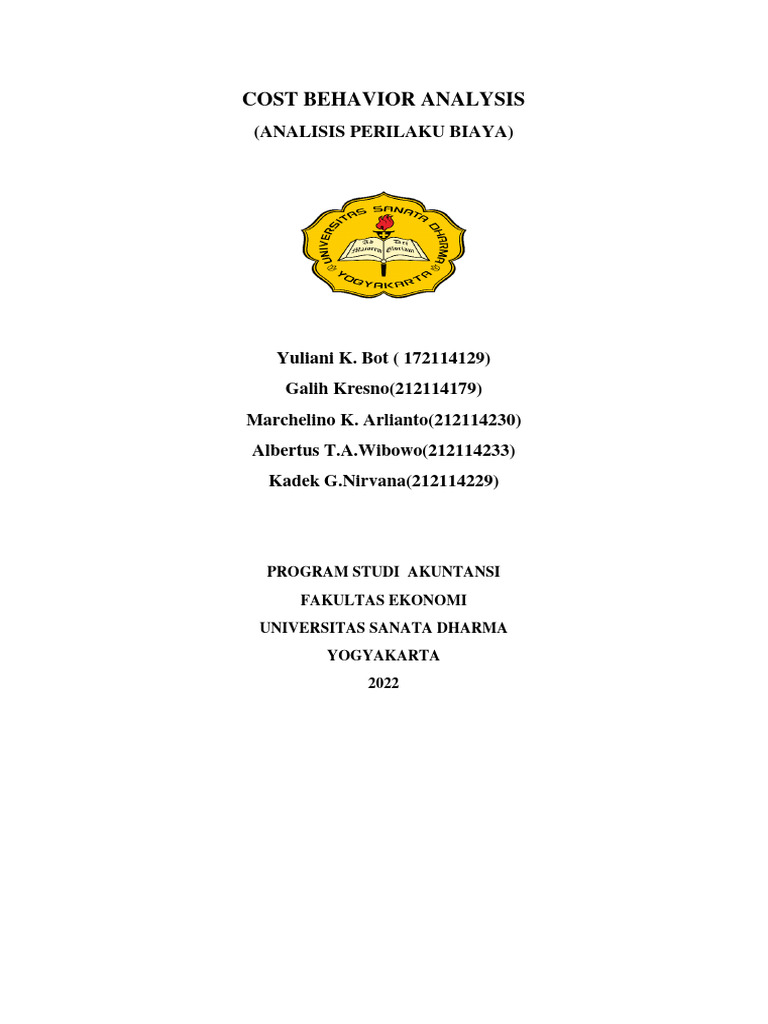 Cost Behavior Analysis | PDF