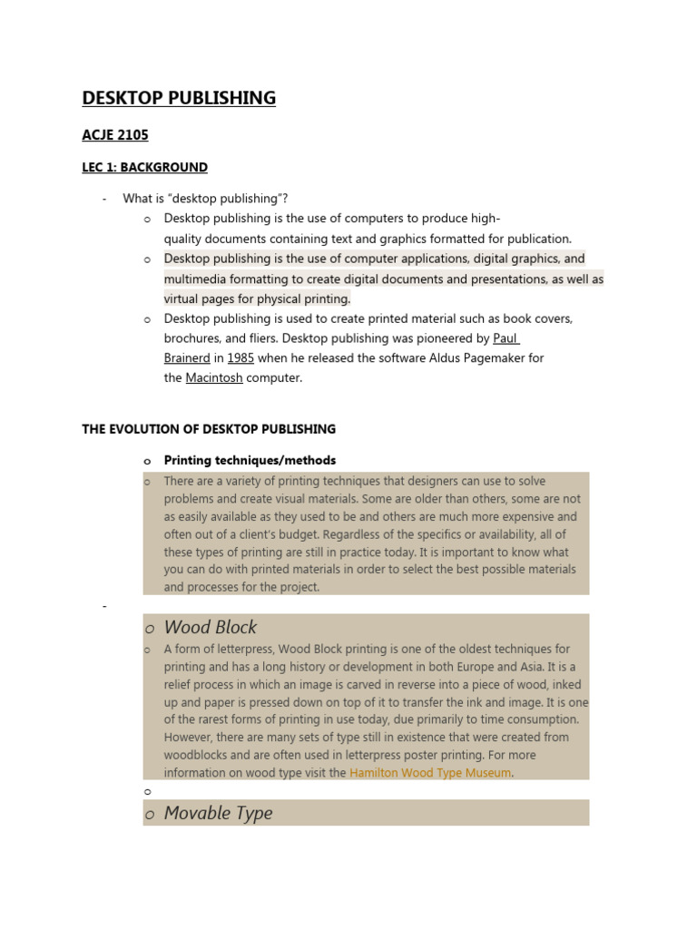 Lec Notes1 | PDF | Typefaces | Printing