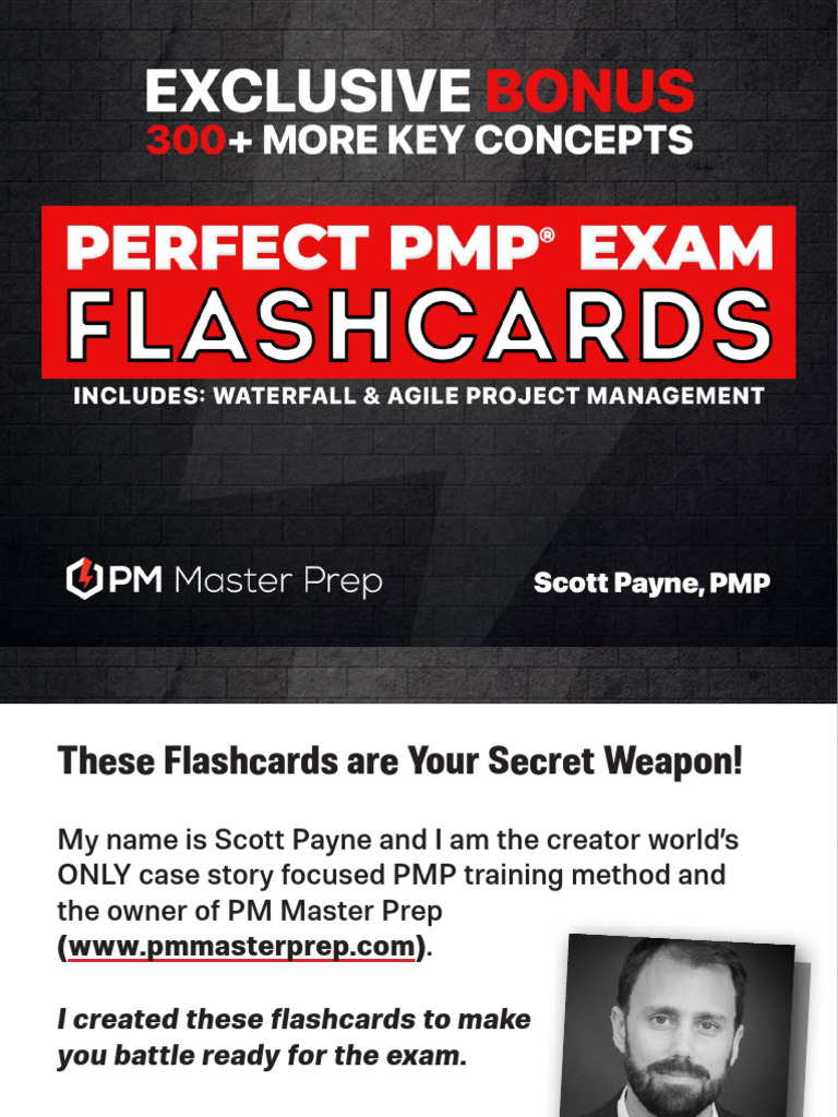 Perfect PMP® Exam Flashcards BONUS Web | PDF | Risk Management | Risk