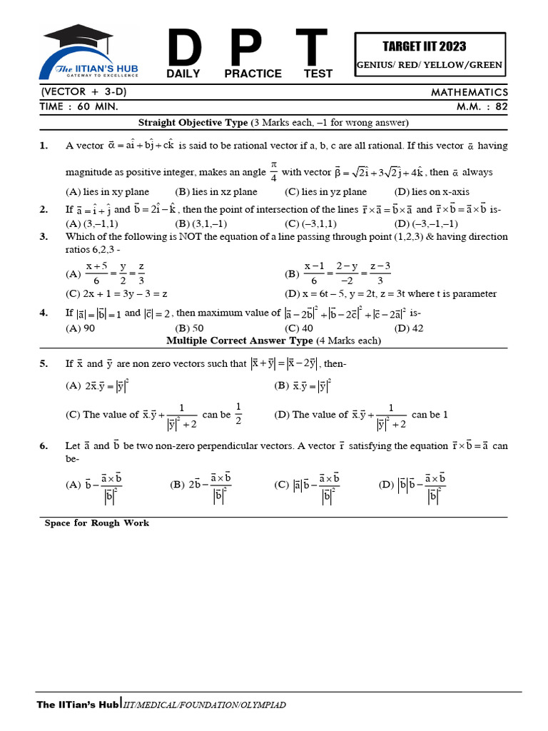 Vector | PDF | Angle | Equations