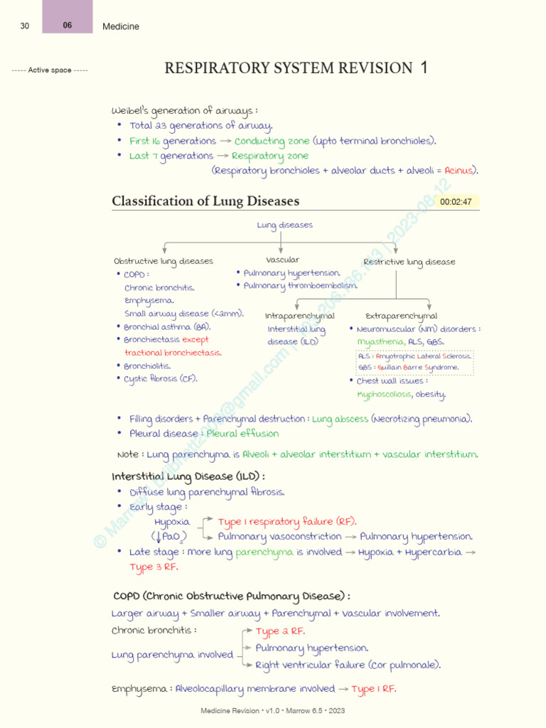 Med Respi | PDF | Respiratory Diseases | Lung