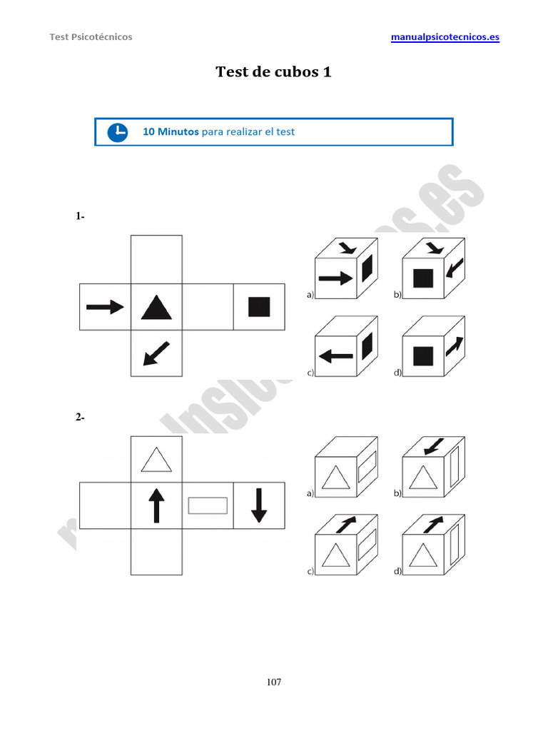 Test de Cubos | PDF