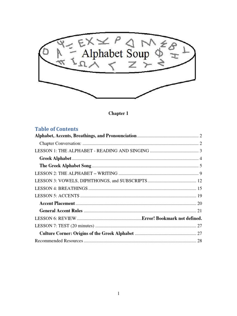 001 Alphabet Soup - Student | PDF | Greek Alphabet | Stress (Linguistics)