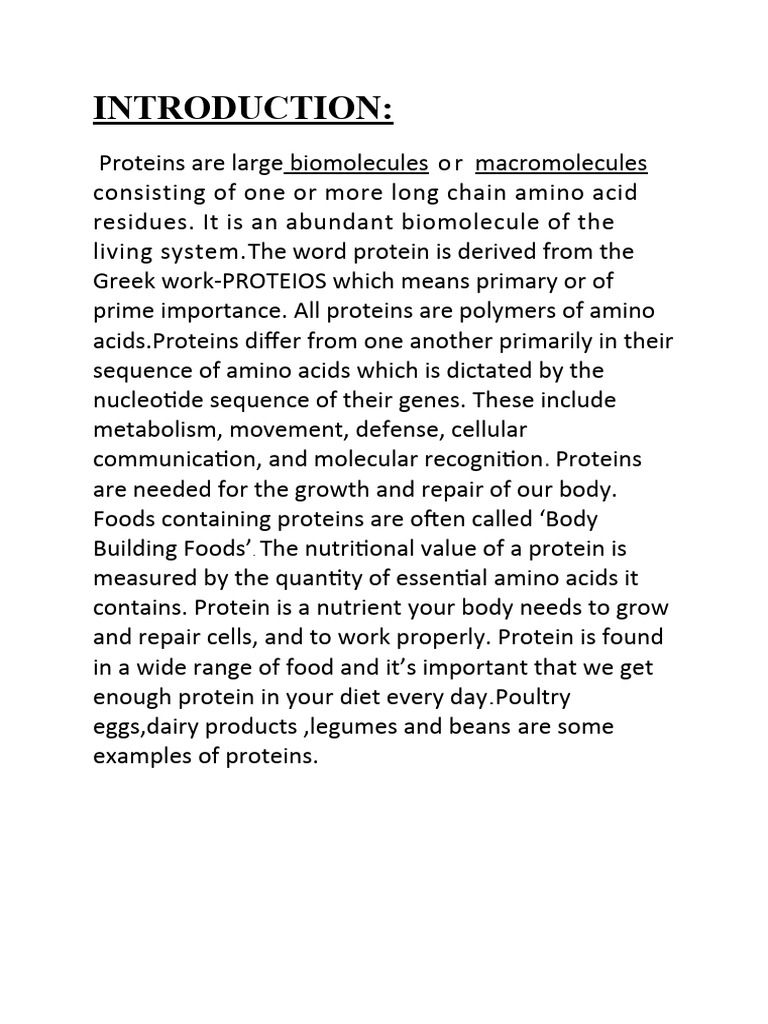 Chemistry Project | PDF | Proteins | Amino Acid